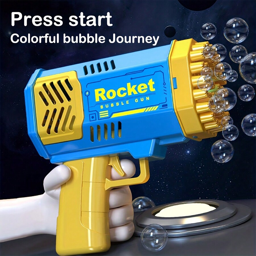 40-Hole Electric Bubble Machine Handheld Gatling Automatic Bubble Gun ...