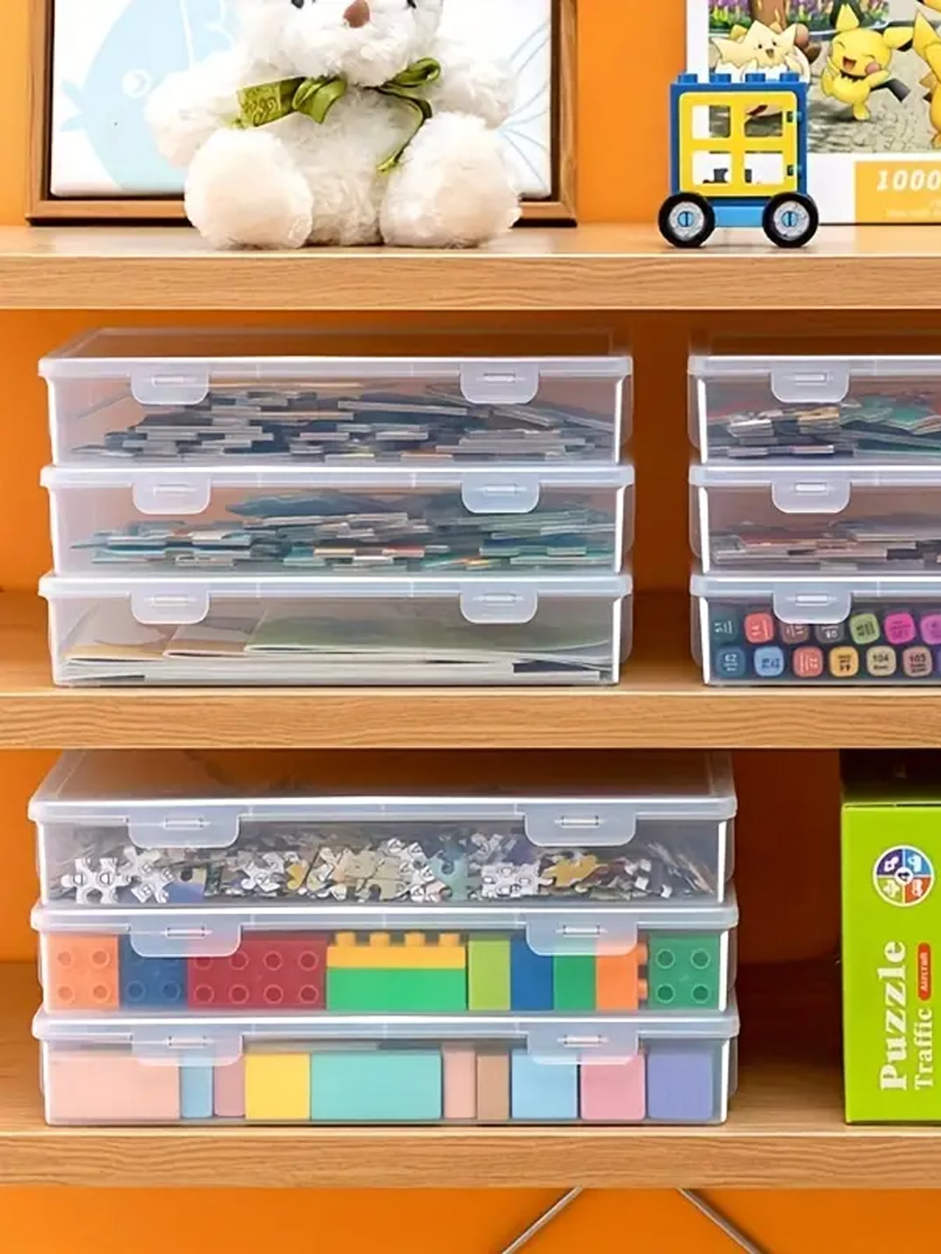 Storage Box, Toy Building Blocks Sorting Box, Transparent Parts Small ...
