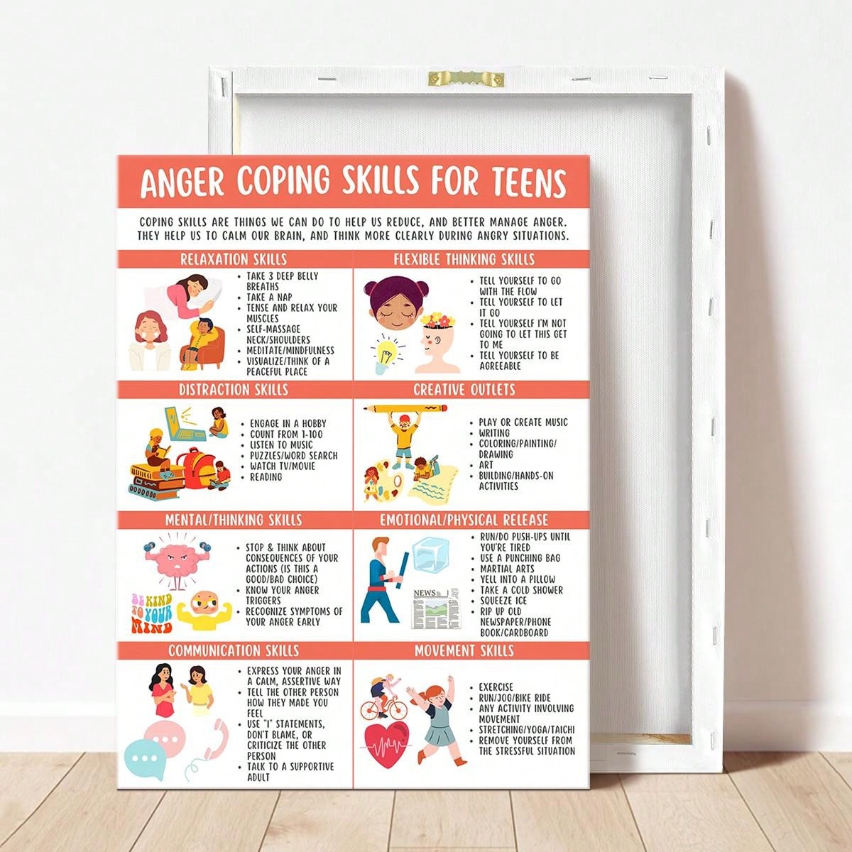 1 Pieza Habilidades Para Manejar La Ira Para Niños Y Adolescentes ...