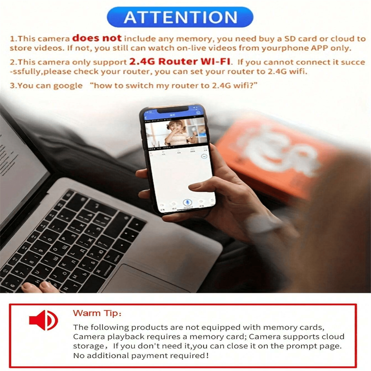 1 pezzo Mini telecamera di sorveglianza WiFi ad alta definizione, telecamera di controllo ...