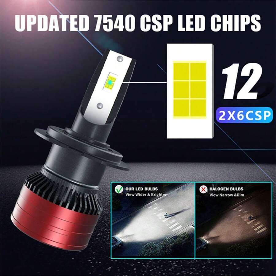 2pcs H1 Led Healight Bulbs 60W 30000lm 6000K H1 Led Fog Lights H1 Led ...