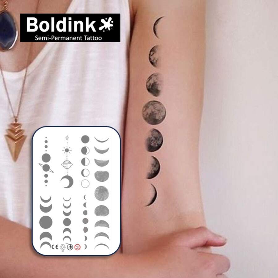 1 Kit Revolutionary Technology Tattoos, Semi-Permanent Tattoos, Moon ...