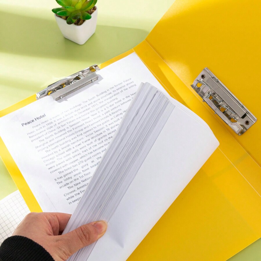 A4 File Folder With Powerful Double-Clips, Office & School Supplies ...