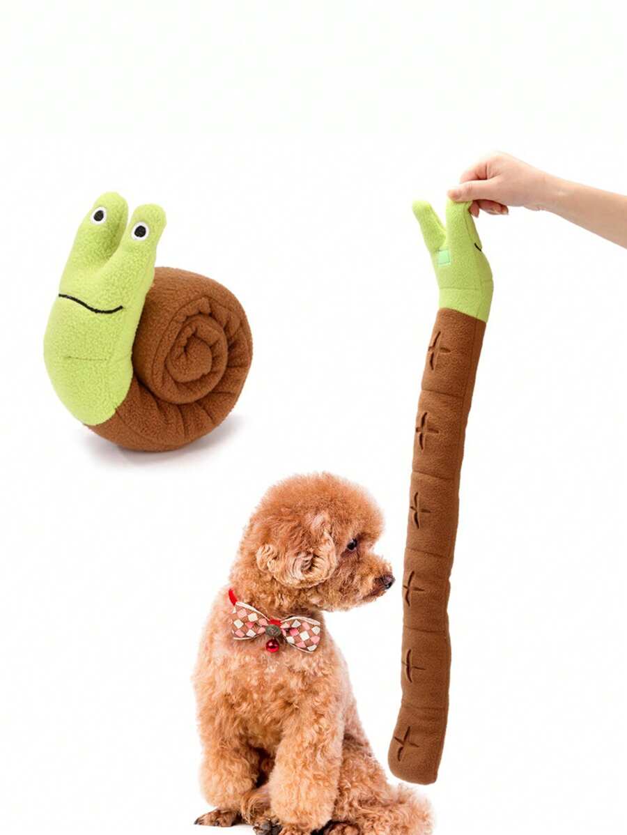 Pet Toy Plush Snail Sniffing Pad, Teeth Grinding, Bite Resistant, Sound ...