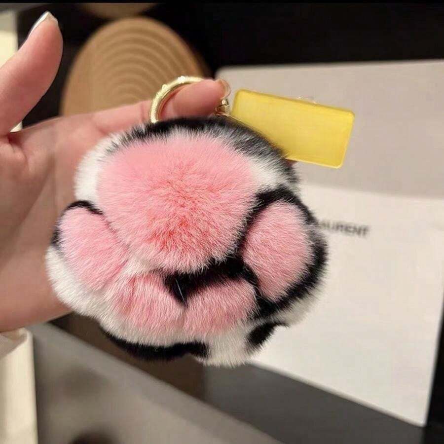 [Tiger Tail] Cute Real Weasel Wool Cartoon Keychain Plush Gift Bag ...