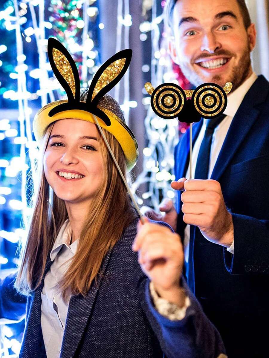 16pcs/Set Ins Style Funny Birthday Photo Props Unicorn, Lips, Handheld ...