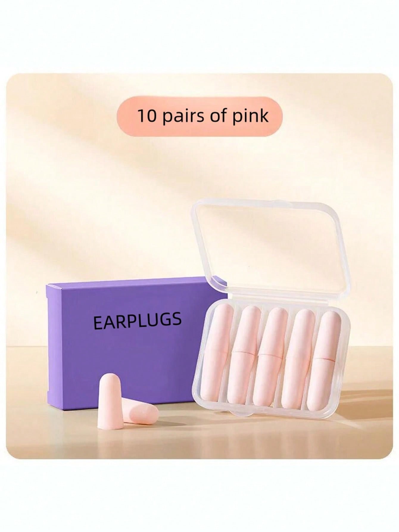 5 Pairs Pink Earplug, Sound Insulation Anti Noise Sleeping Earplug For ...