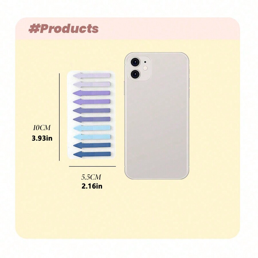 1pc 200 Sheets Gradual Color Arrow Index Tabs For Students' Note Taking ...