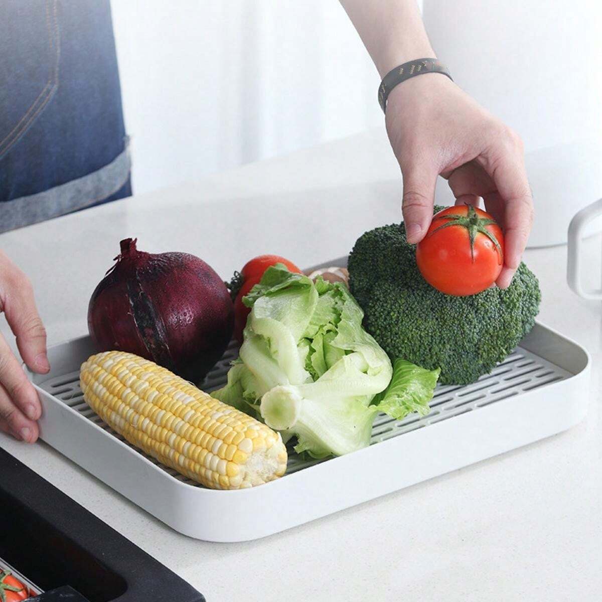 Simple Two Tier Tea Tray With Detachable Tray And Water Drainage ...