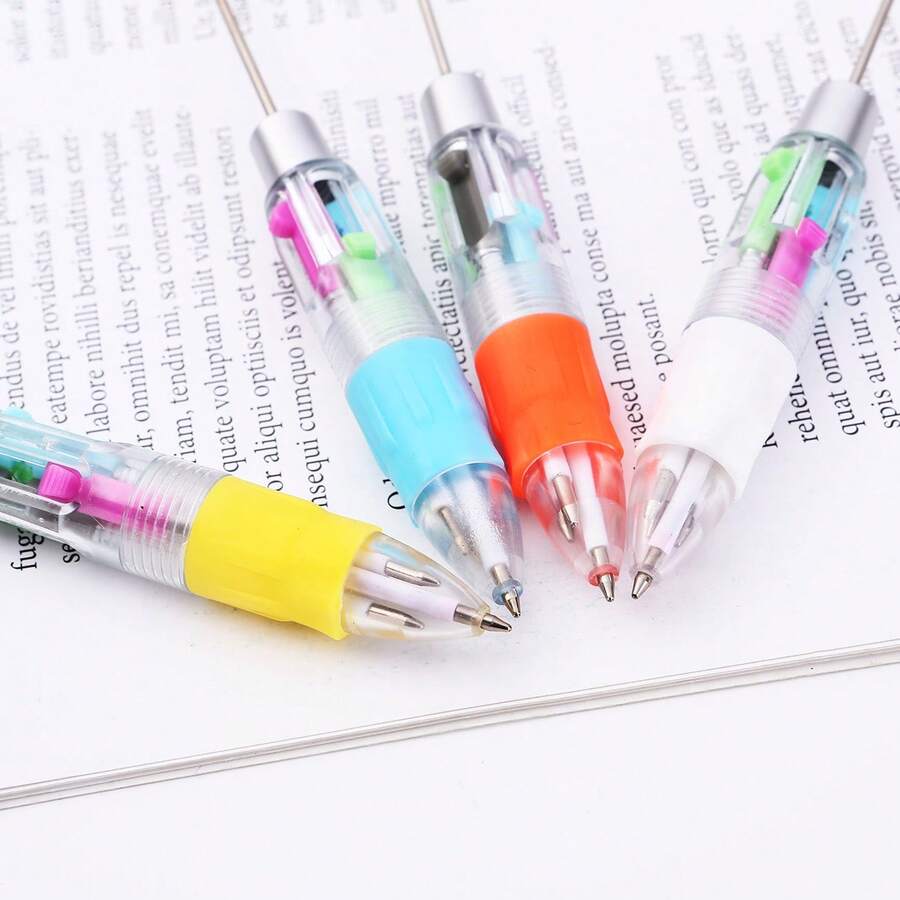 5pcs/Set Diy Ballpoint Pens With Focus & Gel & Plastic Beads, For ...
