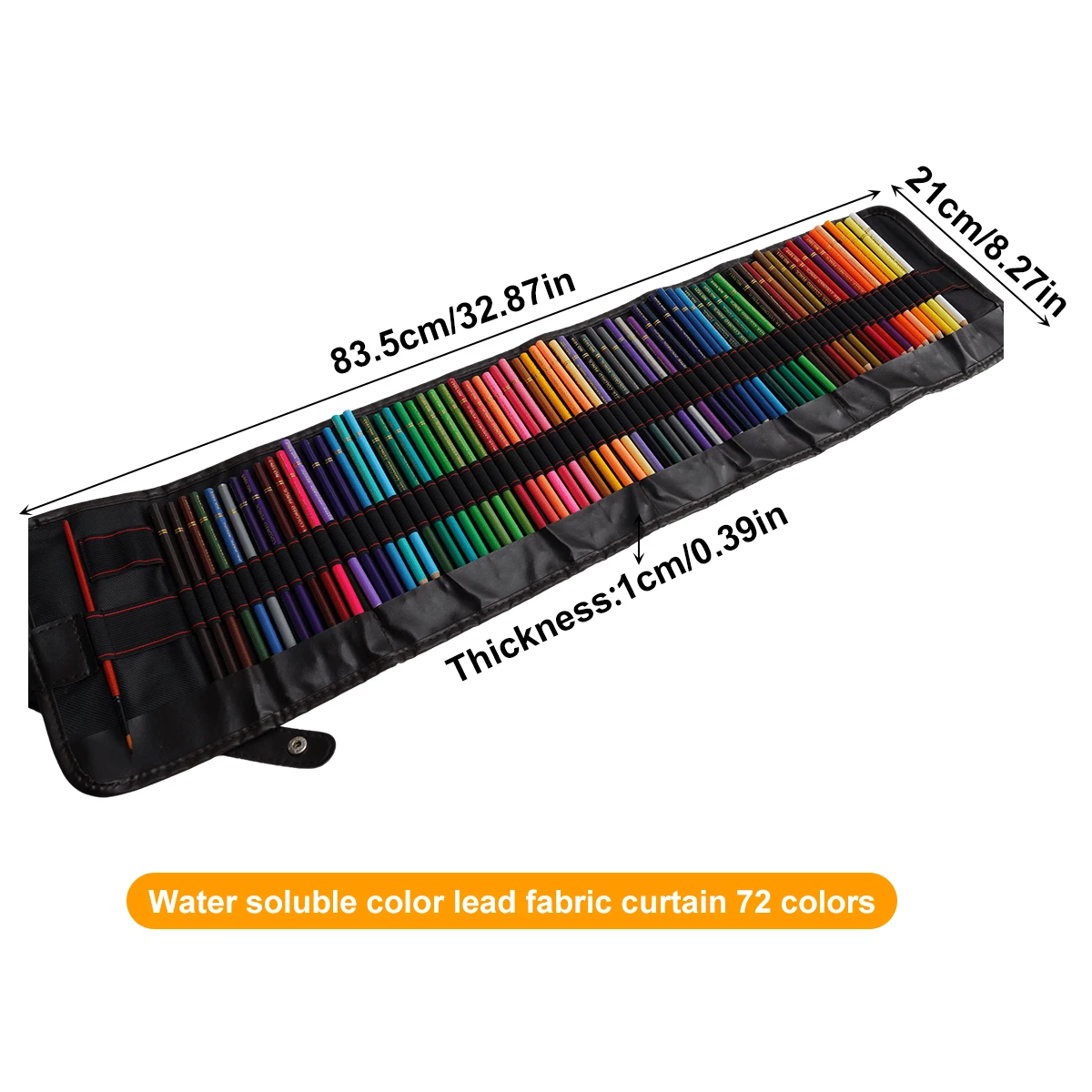 Color Pencils With Fabric Case, Water-Soluble Pencils With Various ...