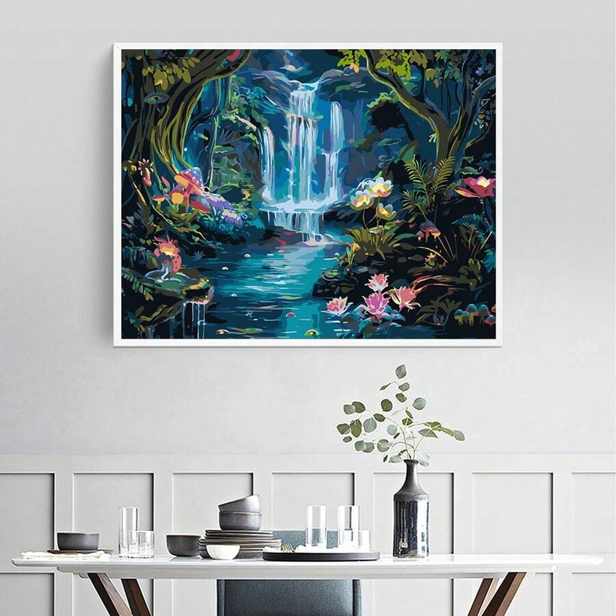 1 Stück DIY Acrylmalerei nach Zahlen für Erwachsene auf Leinwand, Malen nach Zahlen für ...