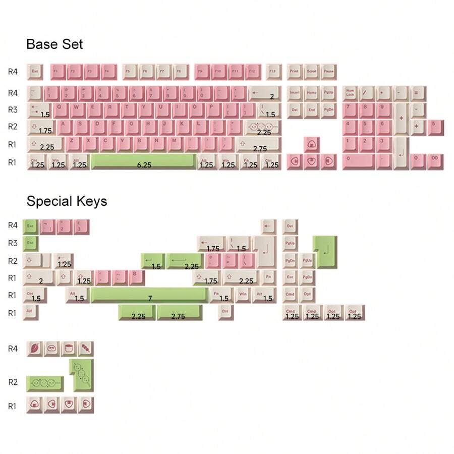 Akko Mochi & Dango 170-Key PBT Dye-Sub Full Keycap Set For Mechanical ...