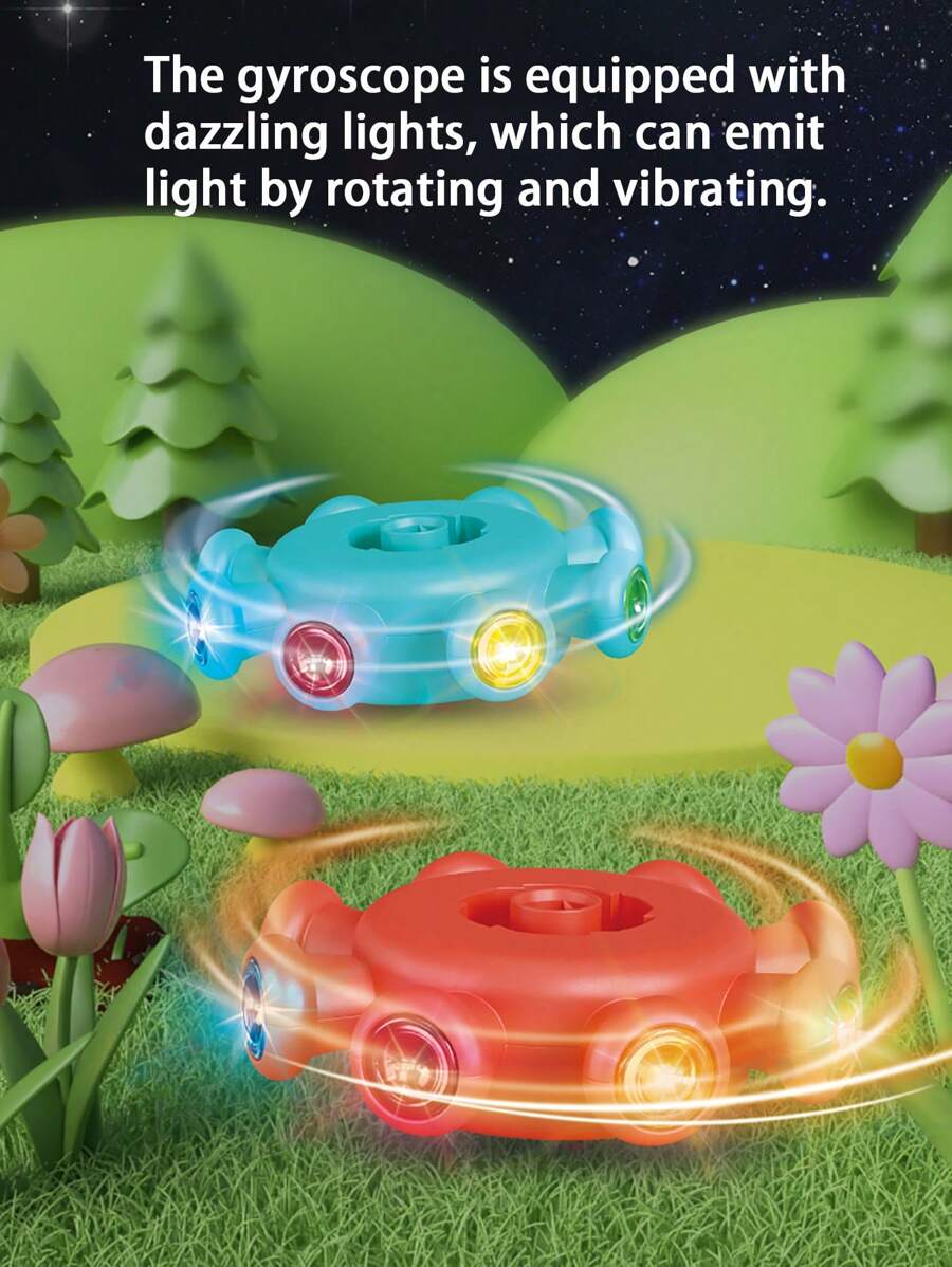 Cute Octopus Light-Up Spinning Top Toy With One-Button Launch ...