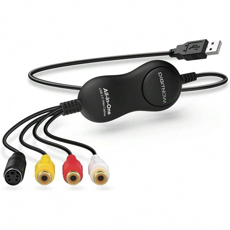 Digitnow!USB 2.0 Video Capture Card Device Video Grabber One-Touch VHS ...