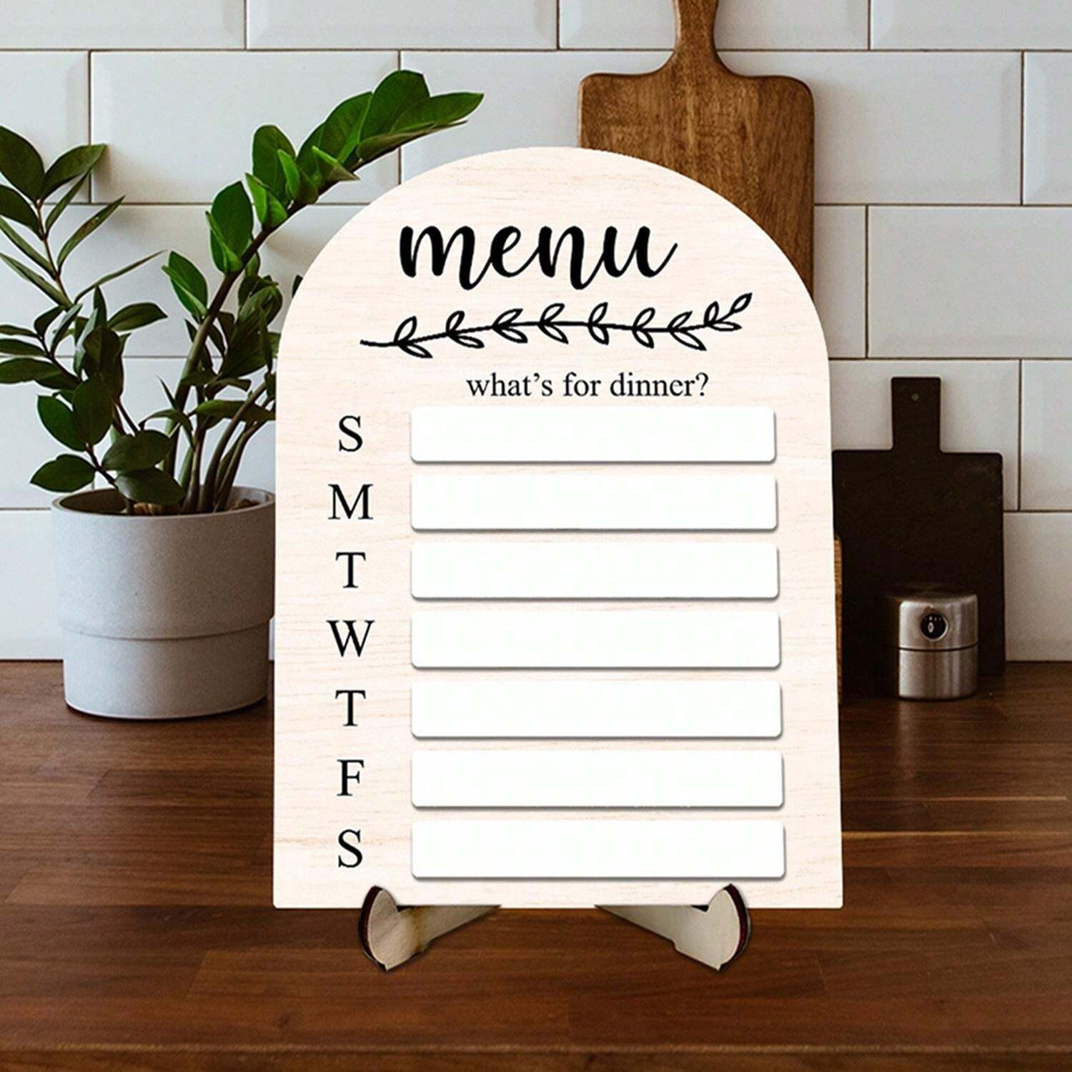 Magnetic Wooden Menu Weekly Planner, Message Board, Recipe Writing ...
