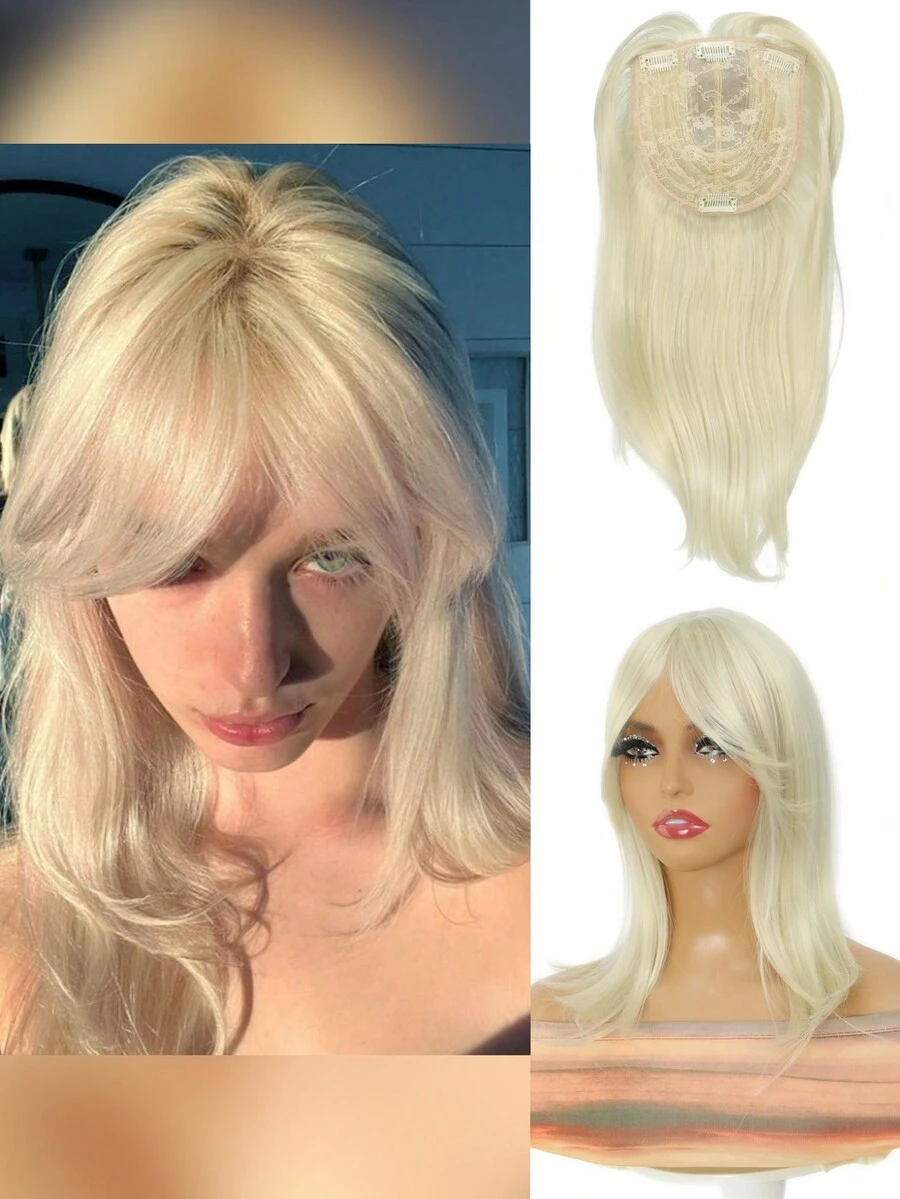 Topper Hair Piece For Women Invisible Reissue Block Clip In Hairpieces ...