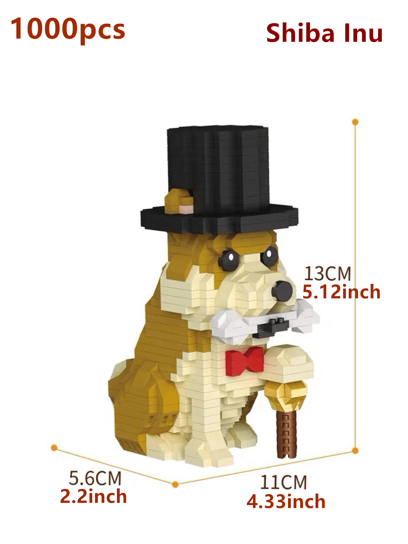 Creative Building Blocks Set Of Cartoon Dog Models - French Bulldog ...