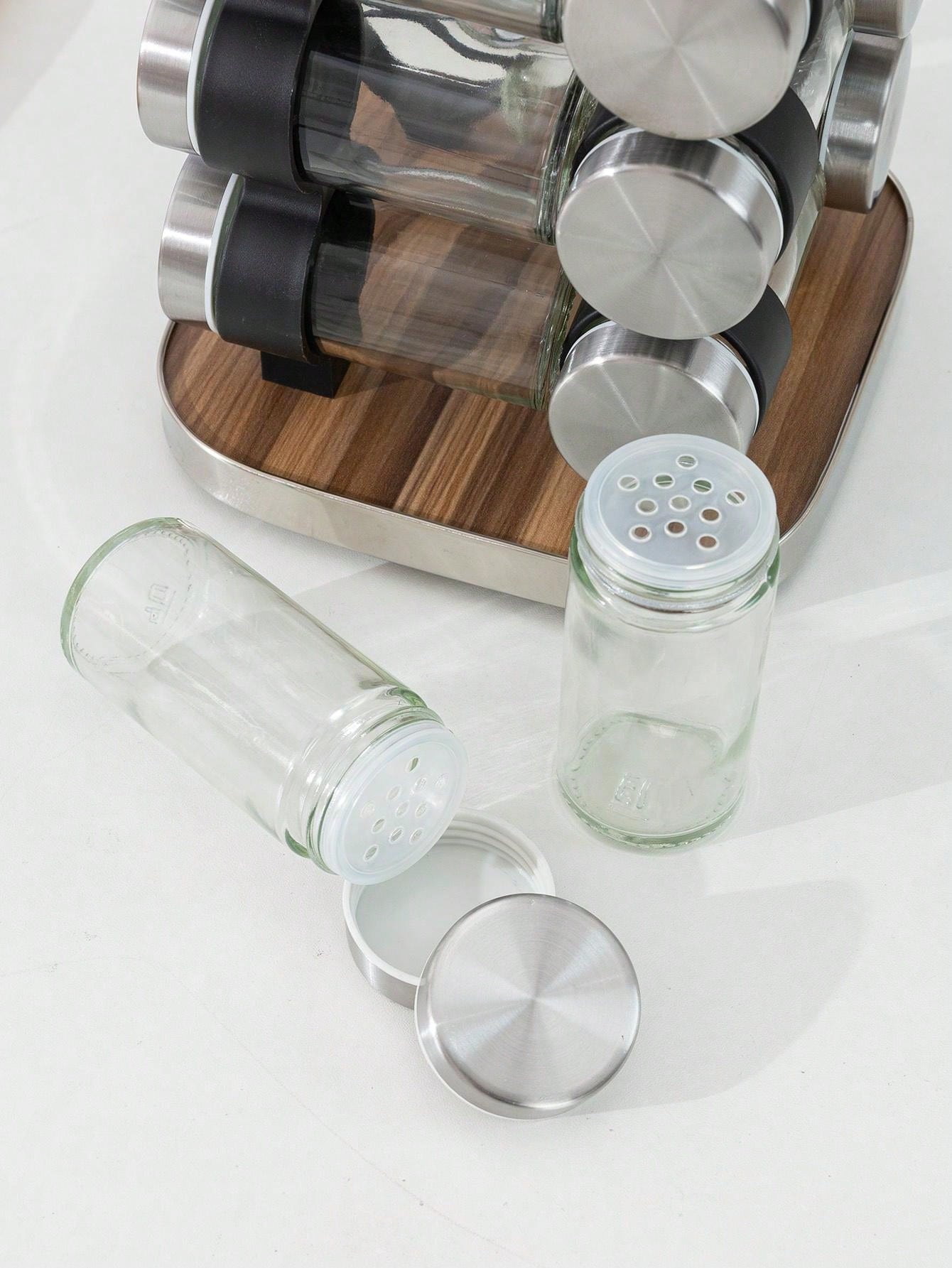 Stainless Steel Rotating Seasoning Rack For Kitchen, Spices Organizer ...