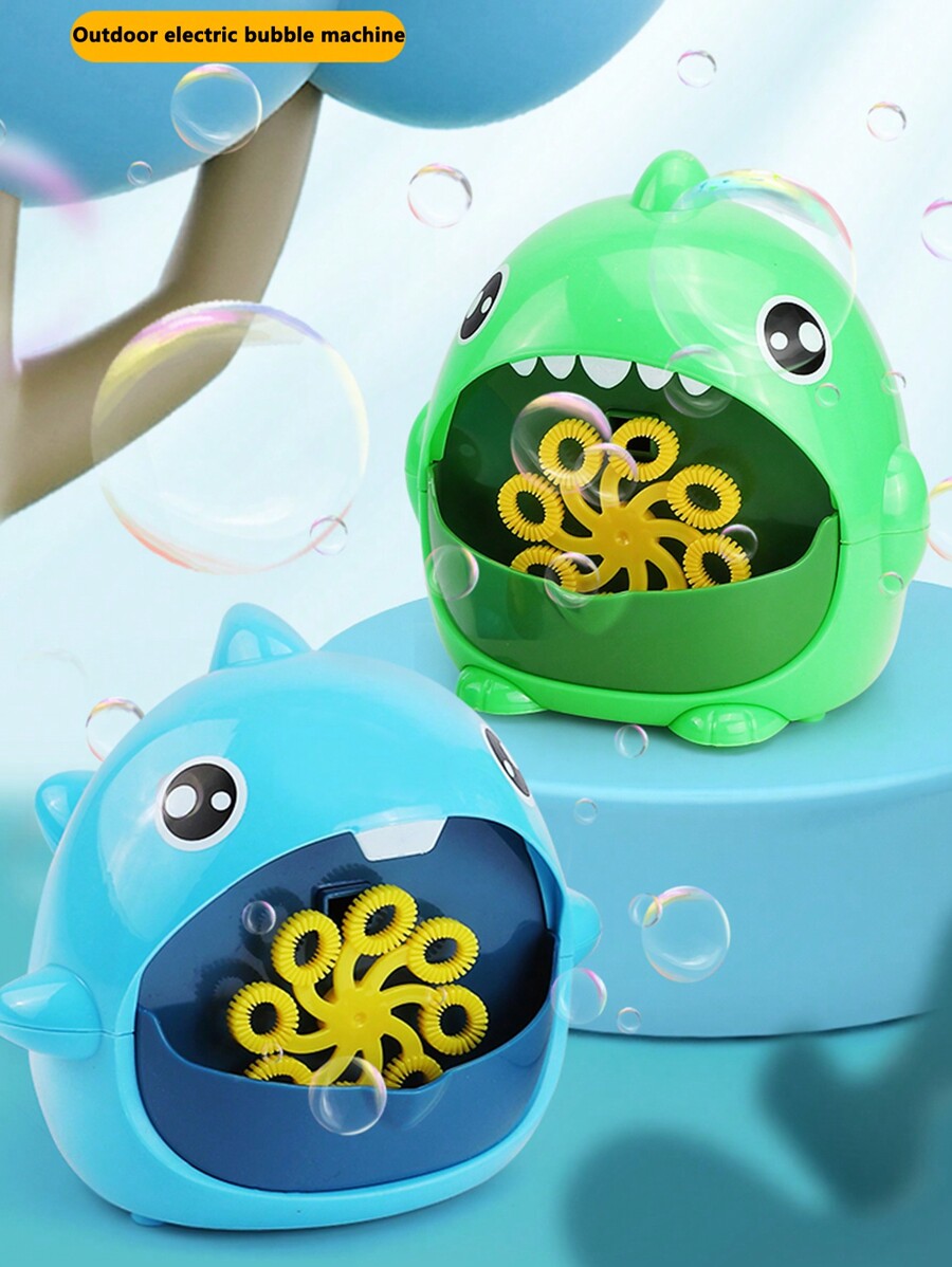 Cartoon Shark & Dinosaur Automatic Handheld Bubble Machine Bubble Gun ...