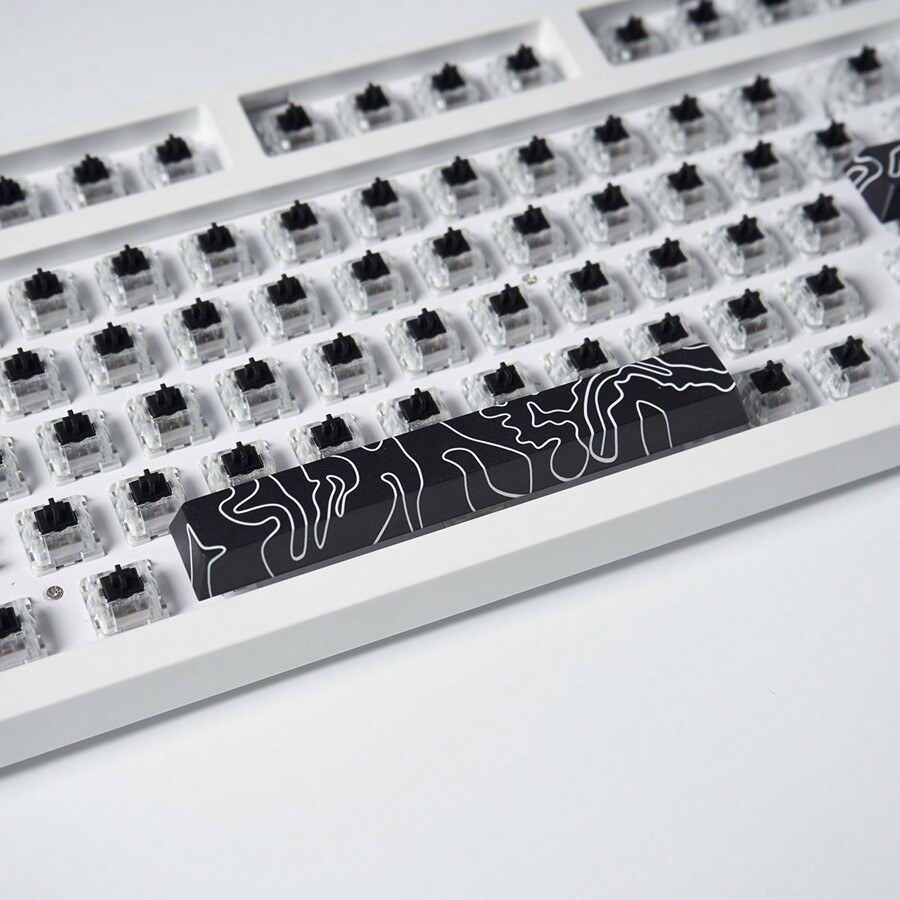 Personalized Black Terrain Map Design Pbt Spacebar & Esc Keycaps Set ...