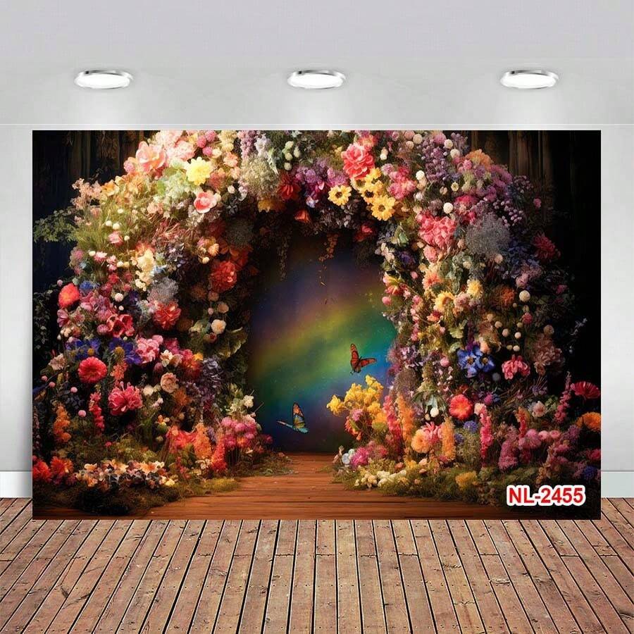 Wedding Flowers Photography Backdrops Abstract Gradient Texture Floral ...