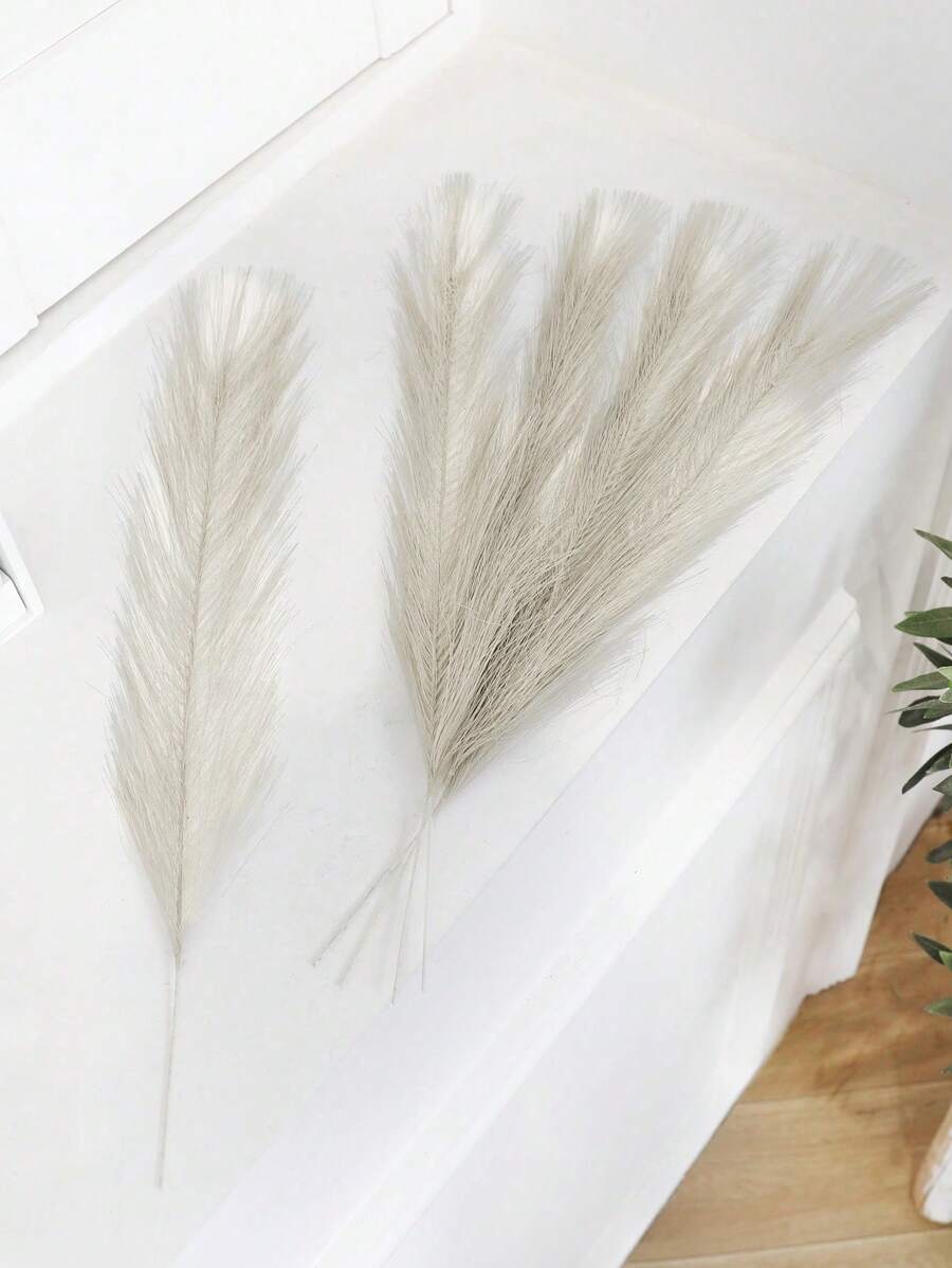 5pcs/10pcs/20pcs Artificial Reeds, 43cm/16.93inch Tall Synthetic Plush ...