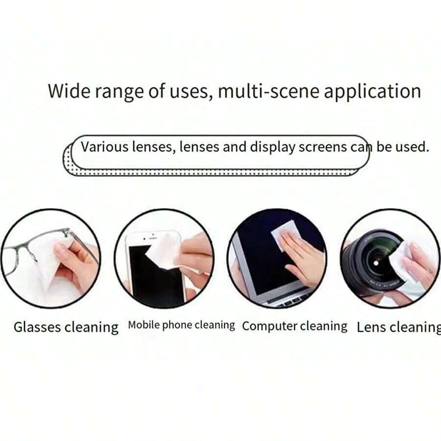 10pcs Glasses Wiping Wipes, Disposable Eyewear Cloth Wiping Eyewear ...