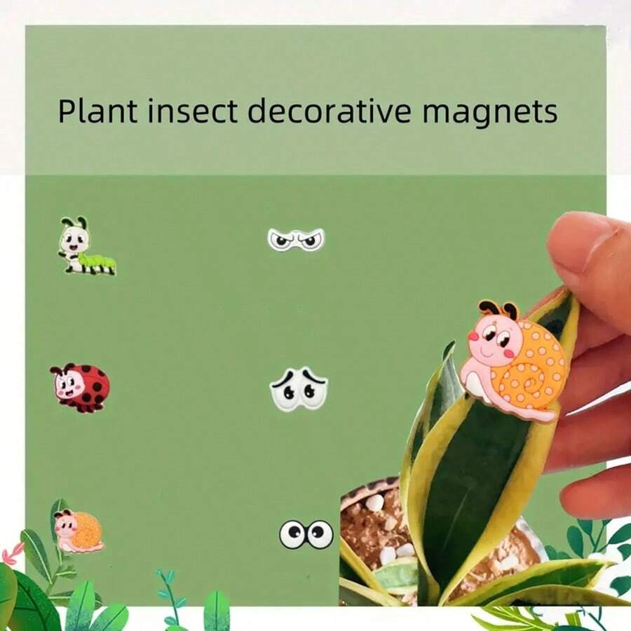 Plant & Insect Decoration Fridge Magnetic Stickers, Creative Gift, Cute ...