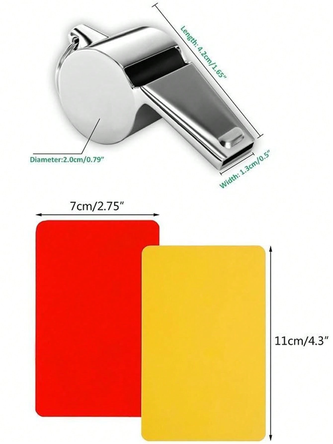 Soccer Kit - Metal Whistle With Referee Cards Set, Referee Cards For ...