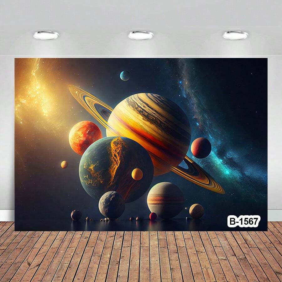 Universe Outer Space Planet Galaxy Earth Photographic Backdrops For ...