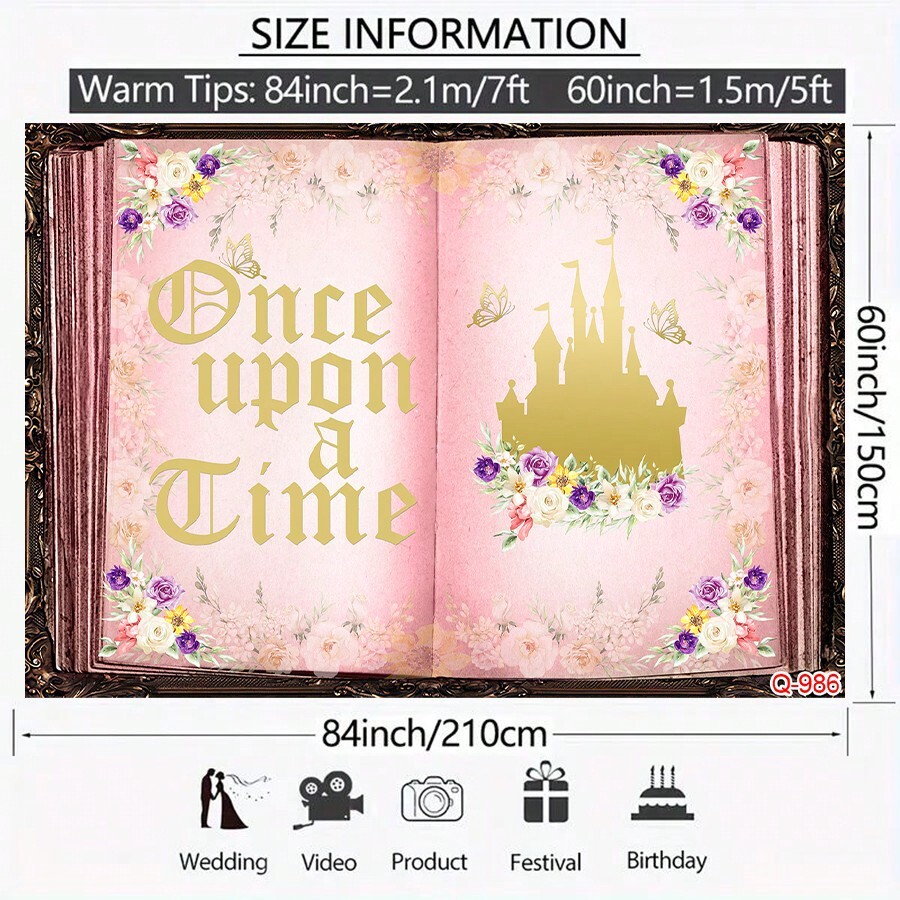 Storybook Once Upon A Time Vintage Castle Photographic Backdrops ...