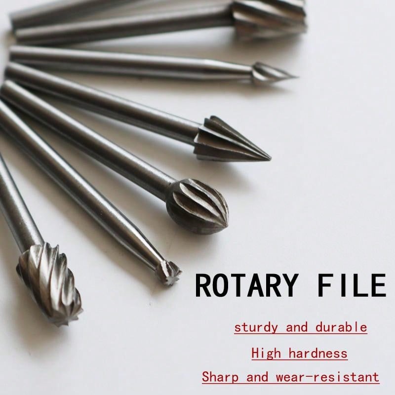 1set High-Speed Steel Rotary File, 10pcs Woodworking Handmade Diy Root ...