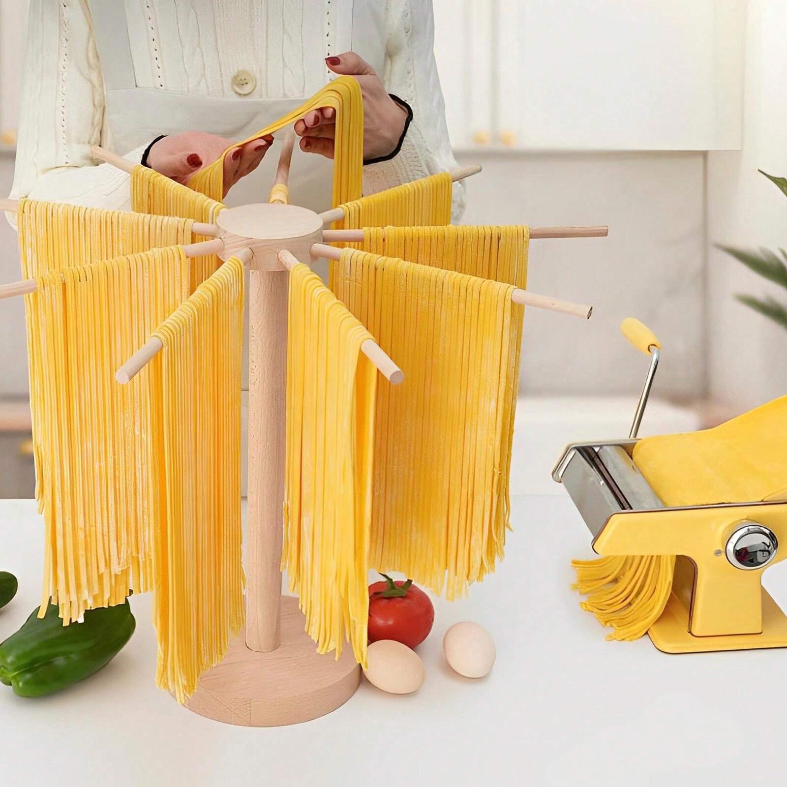 Pasta Drying Rack With 9 Bar Handles Wooden Noodle Drying Rack ...