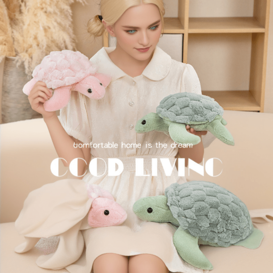 1pc Pink Plush Turtle Doll, Creative Ocean Animal Stuffed Turtle Plush ...