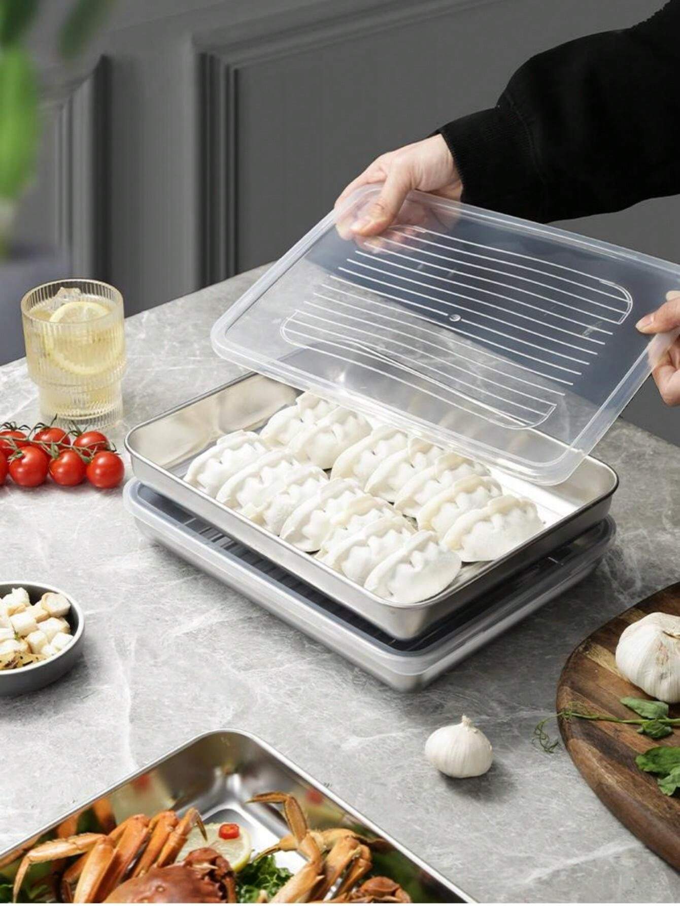 Recipiente De Almacenamiento De Alimentos De Acero Inoxidable Con Tapa ...