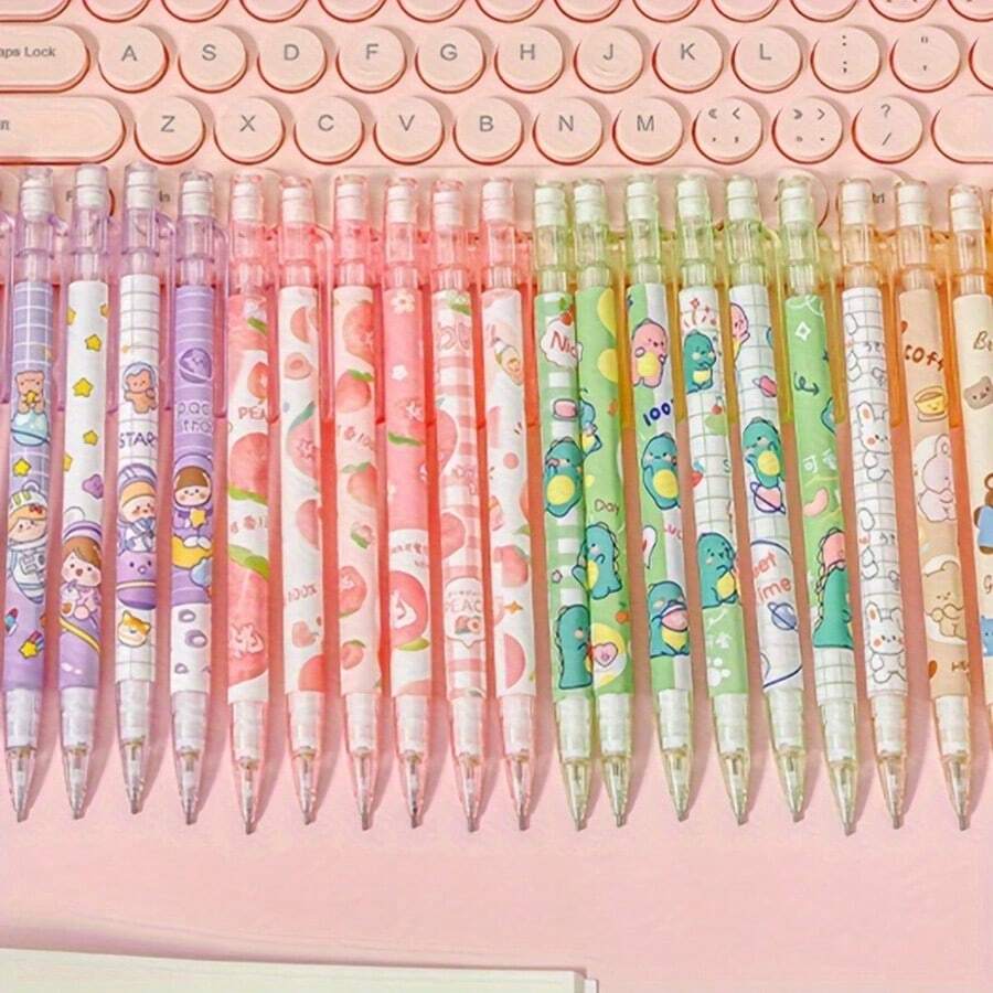 6pcs 0.5mm Mechanical Pencils Kawaii Automatic Pencils With Erasers ...