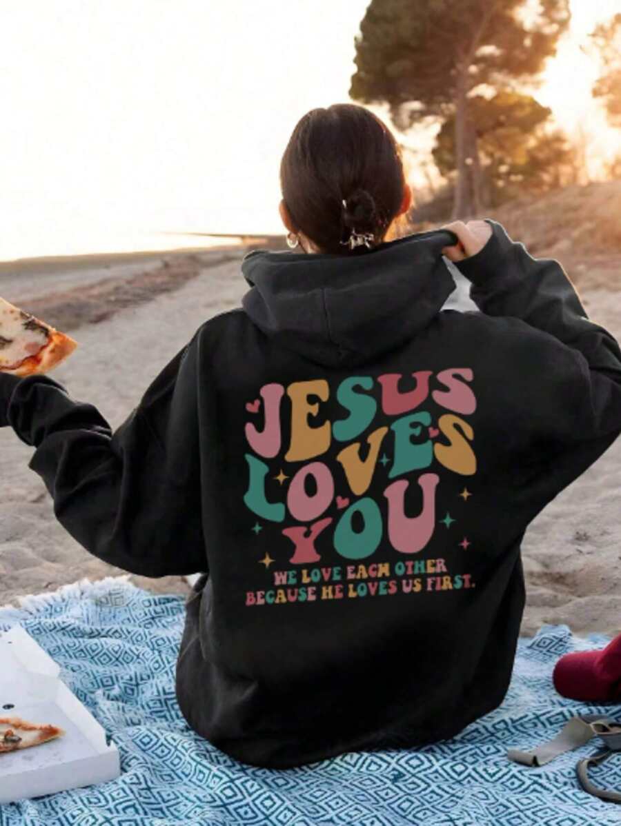 Moletom Feminino Streetwear jesus love Blusa De Frio Premium Casaco ...