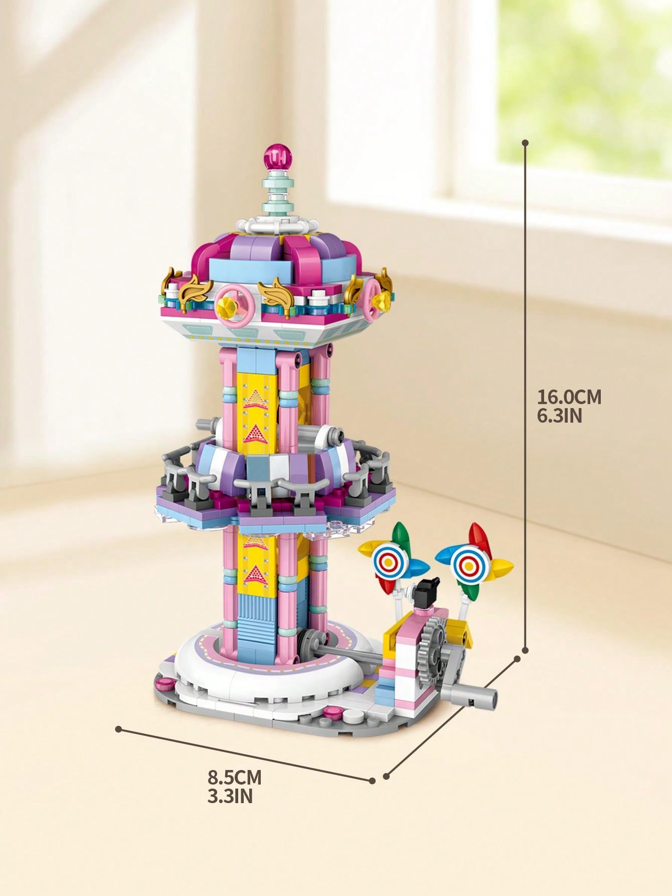 Drop Tower Amusement Park Model Display, Intellectual Building Blocks ...