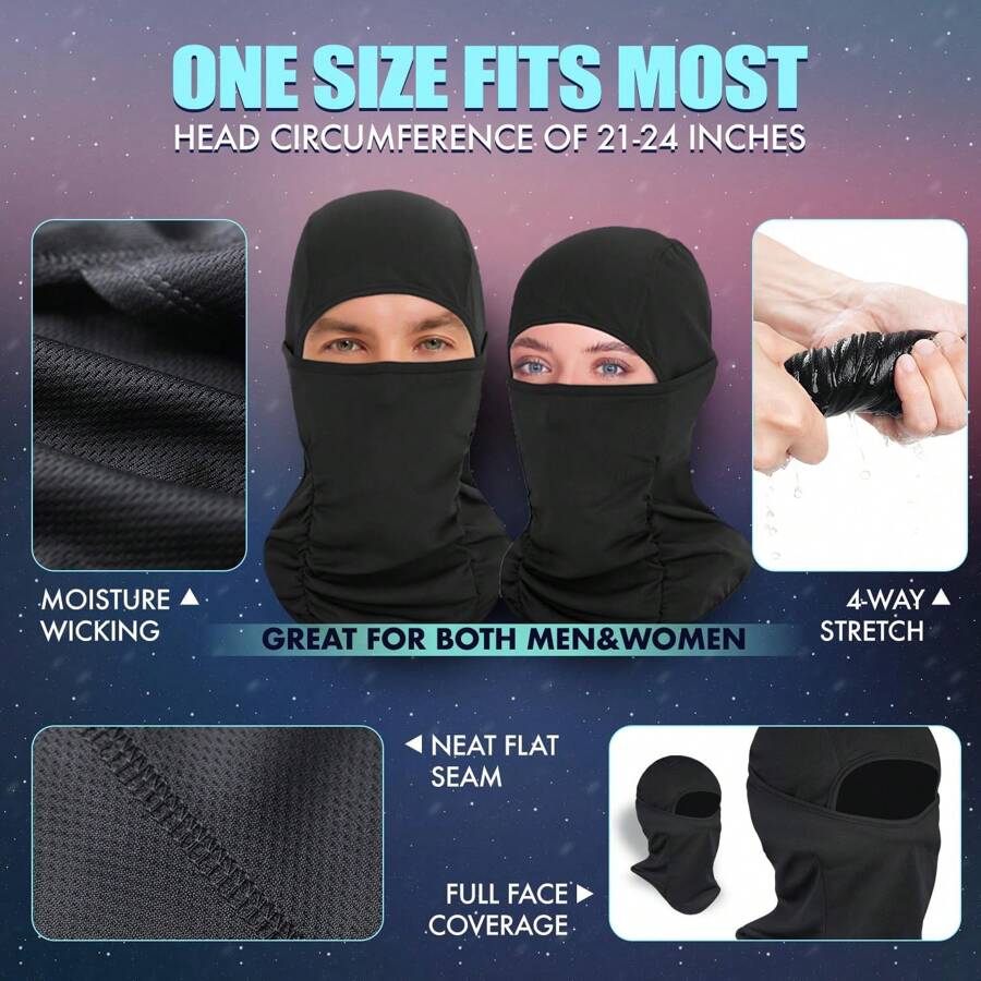 Balaclava Ski Mask Full Face Cover For Men And Women Breathable Full ...