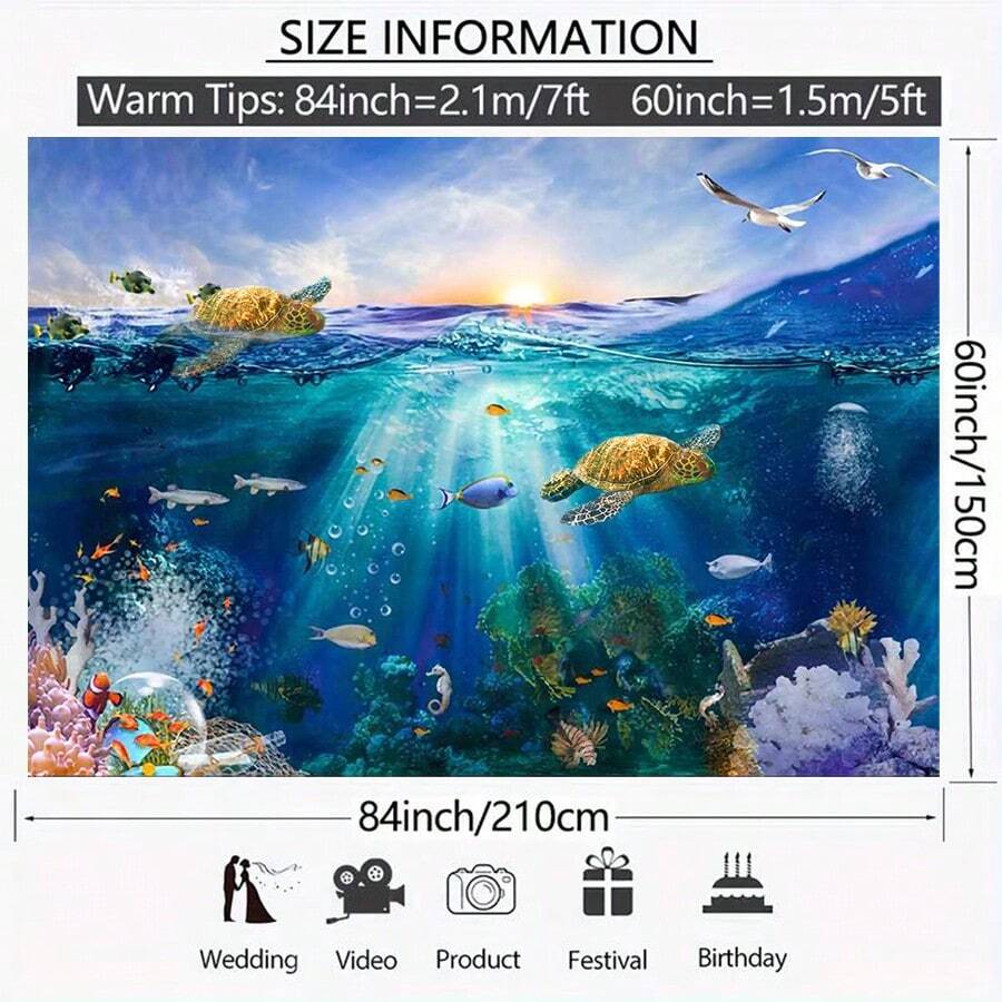 Underwater World Seabed Photography Backdrop Ocean Undersea Sunlight ...