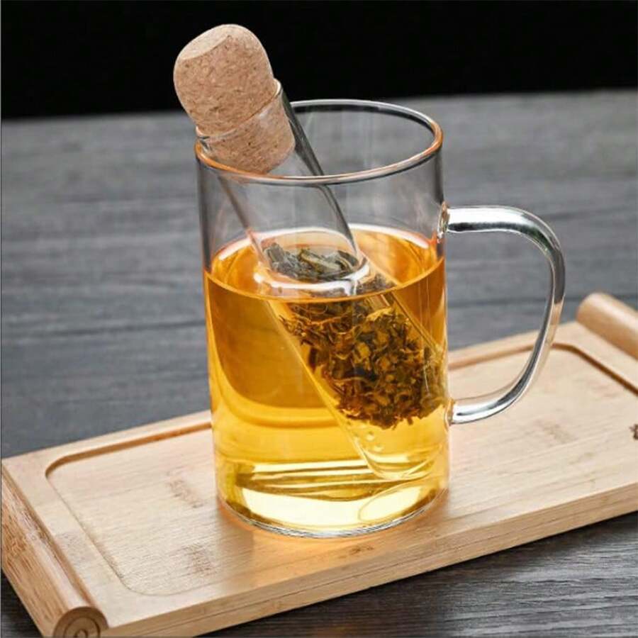 Hoffnugshween Glass Tube Tea Infuser Mini Clear Tea Infuser Transparent ...