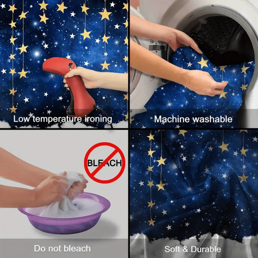 1pc,Twinkle Twinkle Little Star Polyester Photography Backdrop, Navy ...