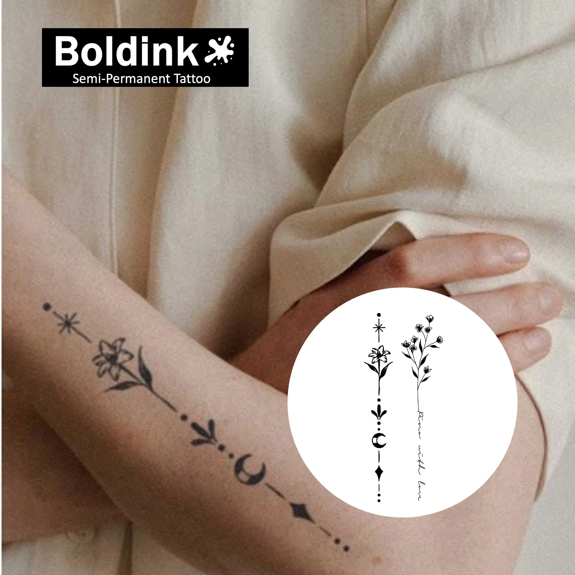 1 Kit Revolutionary Technology Tattoos, Semi-Permanent Tattoos, Flowers ...