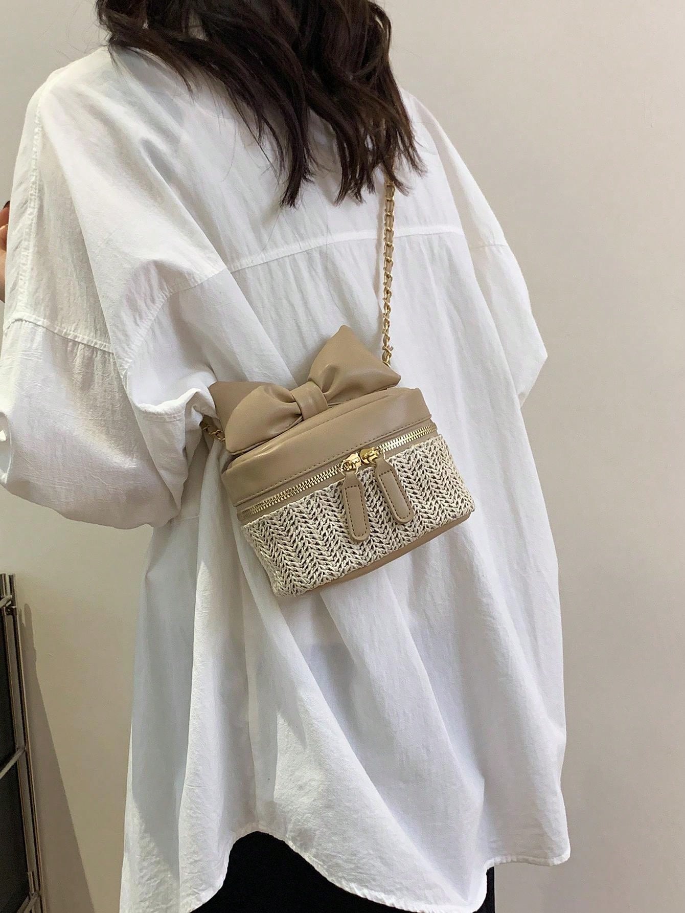 Bolso Tejido Clásico Y Lindo Para Hombro Y Cruzado De Mujer, Bolso ...