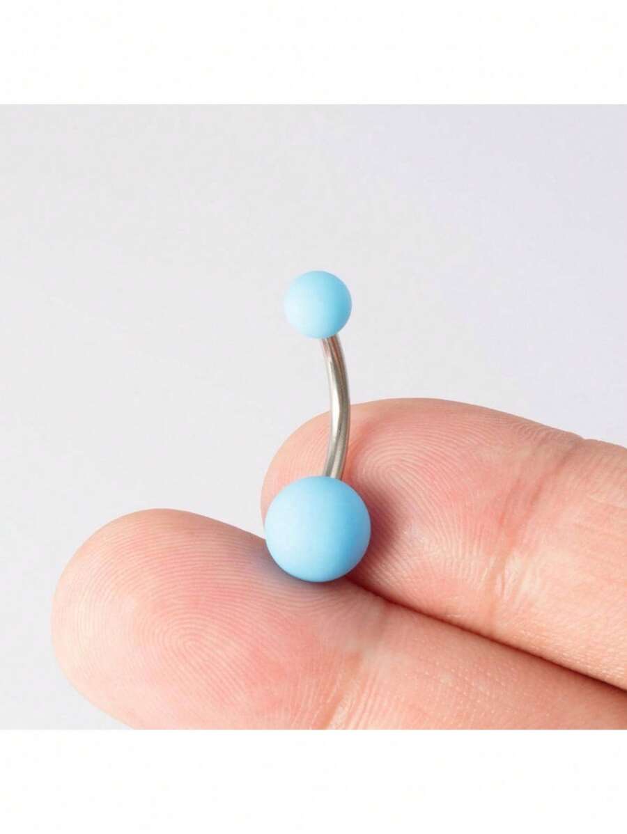1Piece Belly Button Ring In The Belly Ring 14G Banana Barbell Colored ...