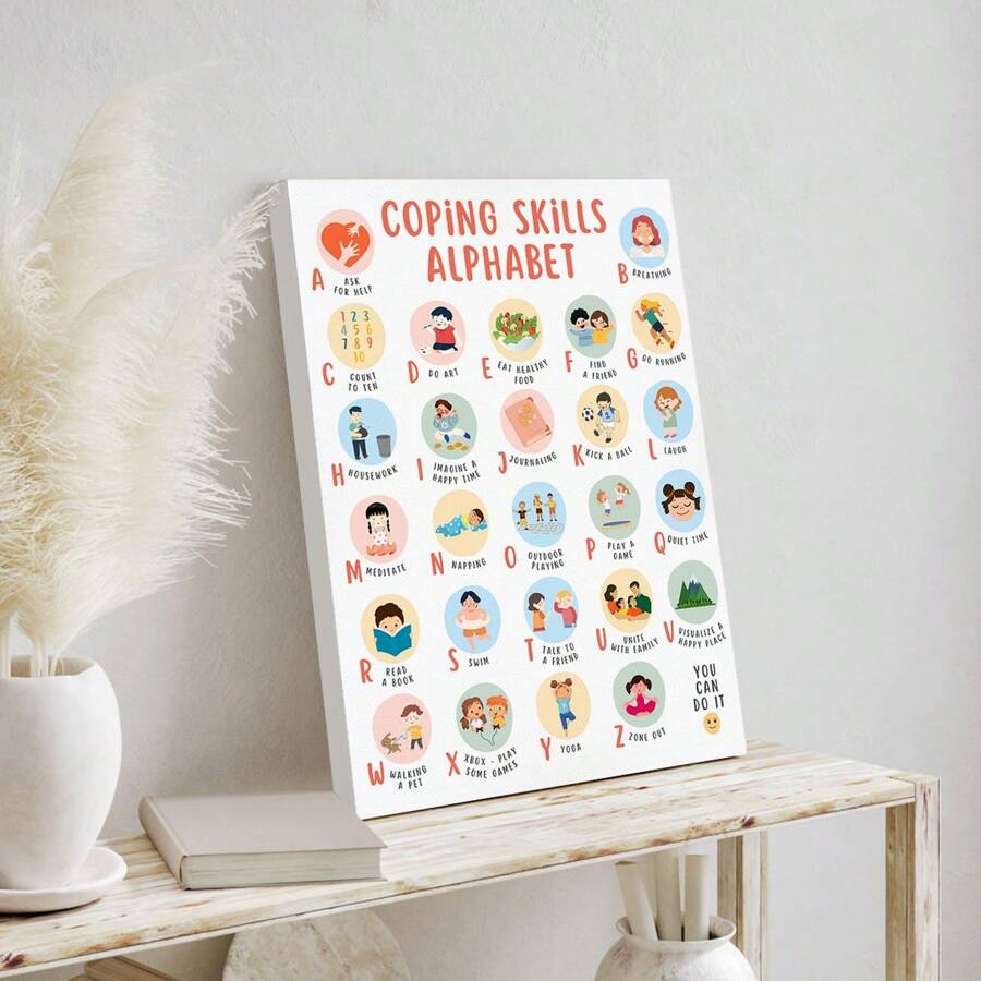 1PC Alphabet Coping Skills For Kids Teens, Grounding Techniques, Social ...