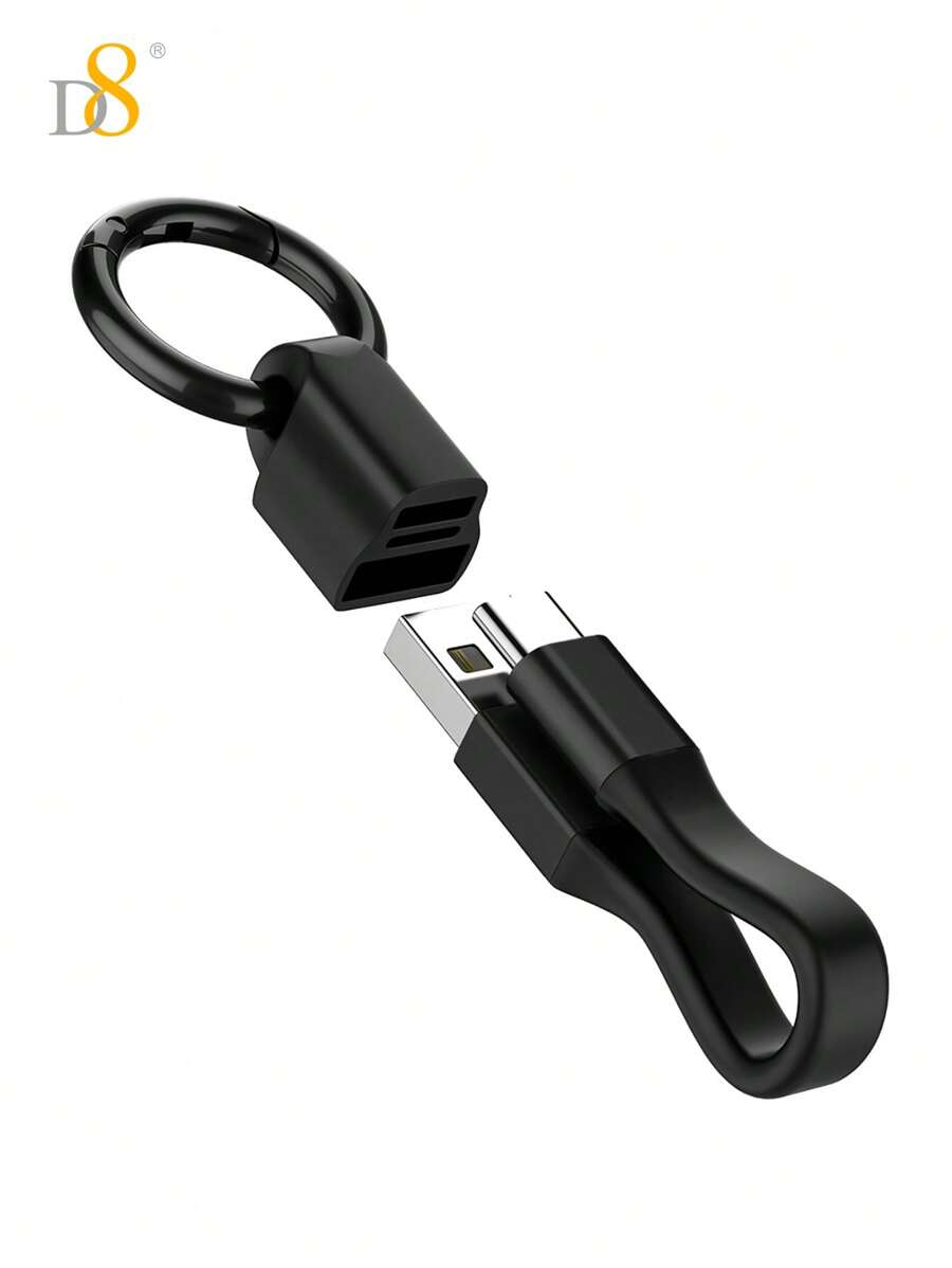 D8 USB C Keychain Cable,10cm Short USB A To USB C Cable 480Mbps Data ...