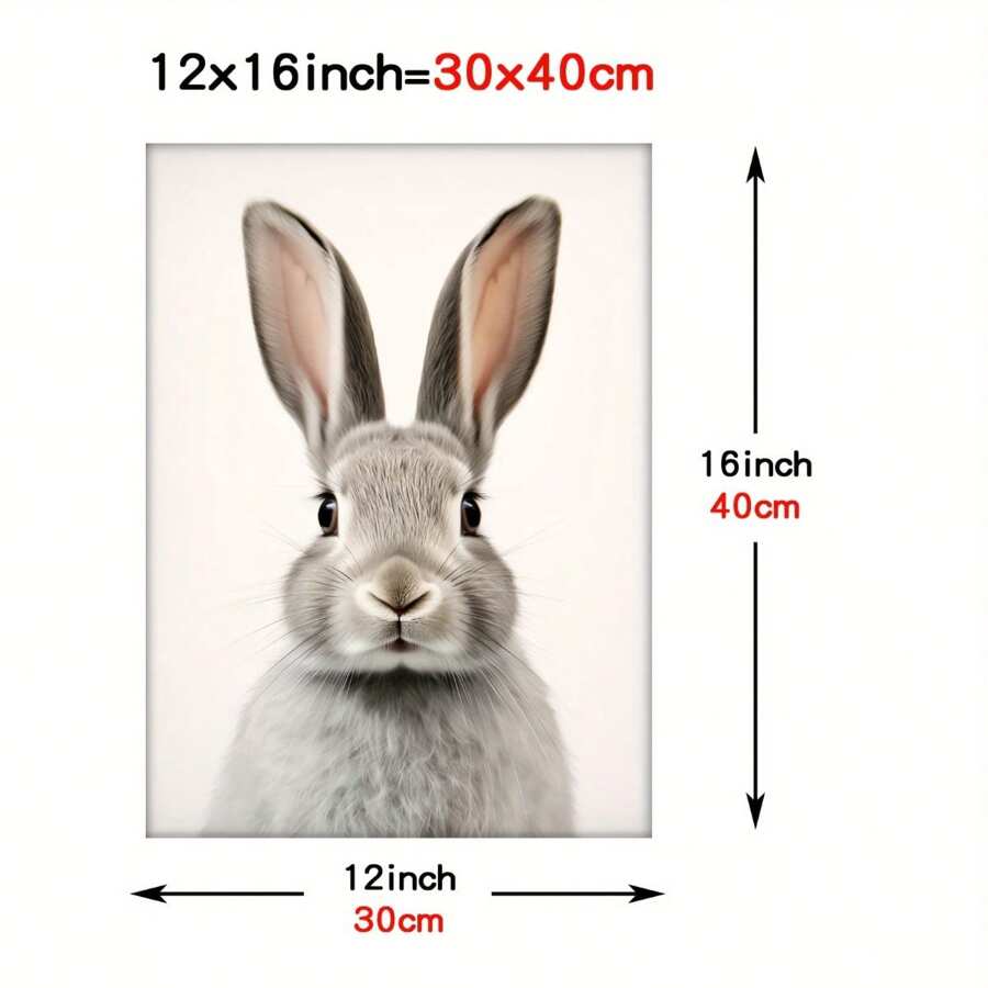 1pc 12*16inch UnFramed Easter Canvas Print Poster, Easter Bunny Canvas ...