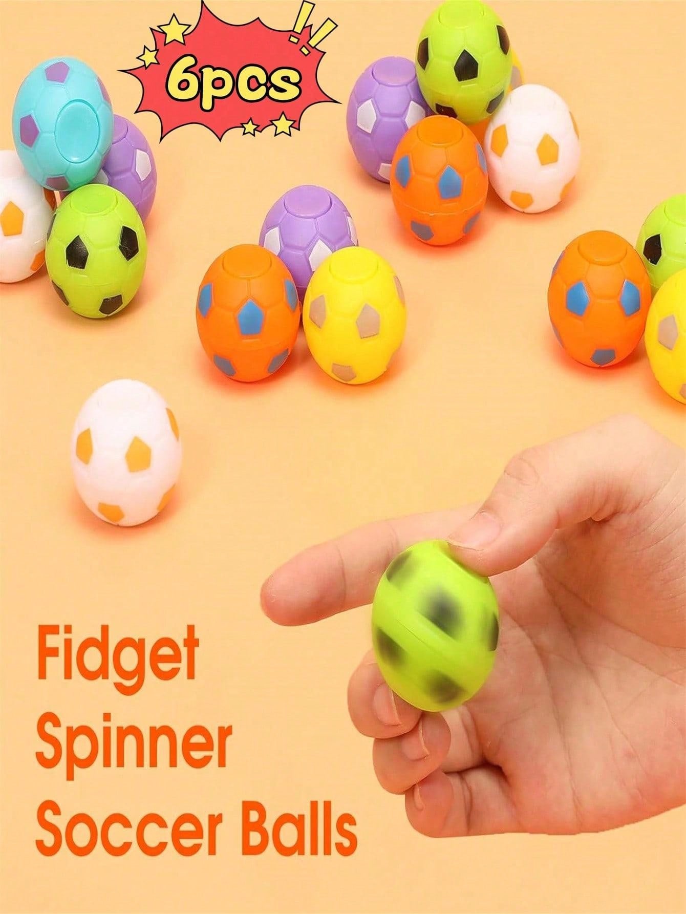 6Pcs Mini Fidget Spinners Soccer Ball Toys, Soccer Party Favors Goodie ...